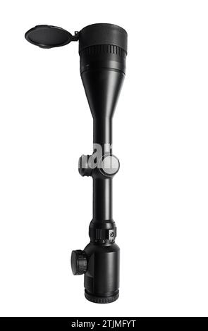 black sniper scope isolated on white background. black sniper scope ...