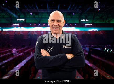 Referee Russ Bray poses for photos on day six of the Paddy Power World ...