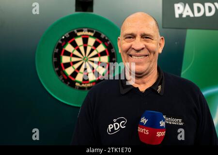 Referee Russ Bray poses for photos on day six of the Paddy Power World ...
