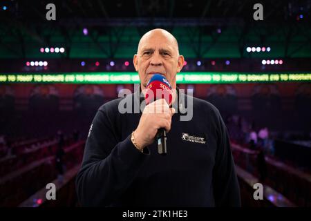 Referee Russ Bray poses for photos on day six of the Paddy Power World ...