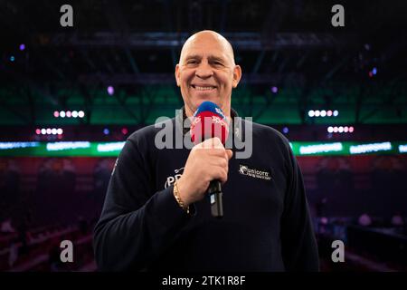 Referee Russ Bray poses for photos on day six of the Paddy Power World ...