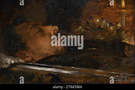 Joaquín Araujo Ruano (1874-1909). Spanish painter. Mortuary portrait of ...