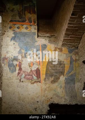 Fresco detail of the Crypt of Siena Cathedral Stock Photo - Alamy