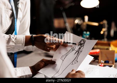 Creative couturiers designing bespoke sartorial collection for upcoming ...