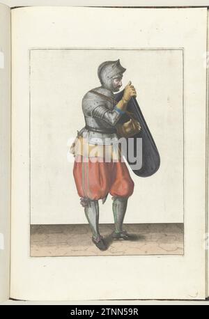 The exercise with the Targe and Rapier: The soldier holds the Targe in ...