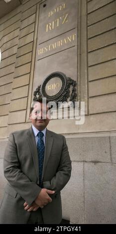 Madrid, 06/09/2015. Interview with the director of the Ritz Hotel ...