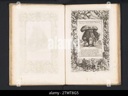 Dwarf as an officer with a large feather hat and a playing card in hand ...