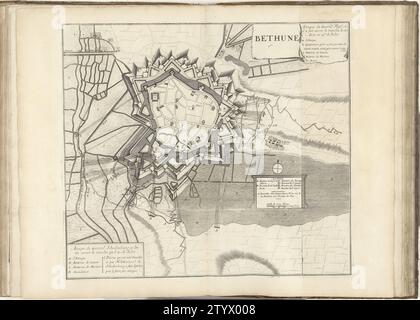 Map of Béthune, 1710, 1710 print Map of the city of Béthune, besieged ...