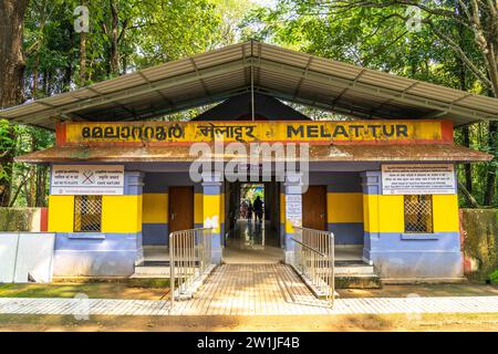 Melattur railway station Stock Photo - Alamy