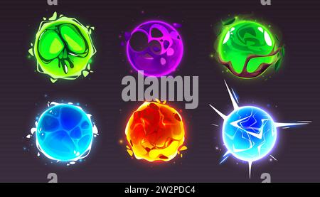 effect electric orb cartoon vector illustration Stock Vector Image ...