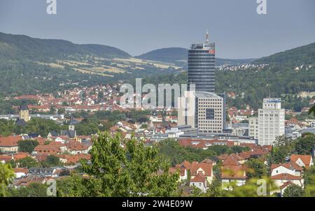 Stadtpanorama mit Jentower, Jena, Thüringen, Deutschland Stock Photo ...