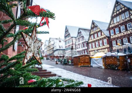 Christmas Market, Calw, Black Forest, Baden-Württemberg, Germany Stock ...