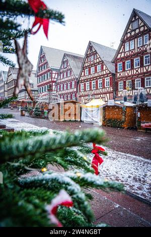 Christmas Market, Calw, Black Forest, Baden-Württemberg, Germany Stock ...