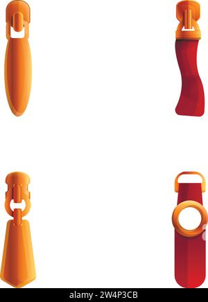 metal zipper puller cartoon vector illustration Stock Vector Image & Art - Alamy