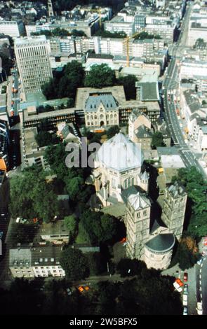 Cologne, Germany, August 13, 1995. St. George's Church. Stained glass ...