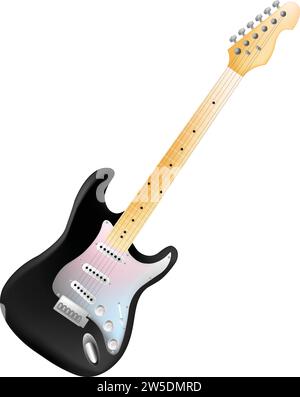 Guitar, illustration, vector on white background Stock Vector Image ...