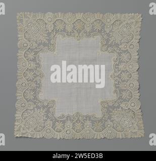 Handkerchief with a border of needle side with wheels edges ...
