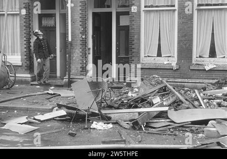 Attic floor burned out at Pieter Langedijkstraat 30 , the charred ...