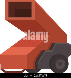 Garden shredder nature icon cartoon vector. Summer working. Chipper ...