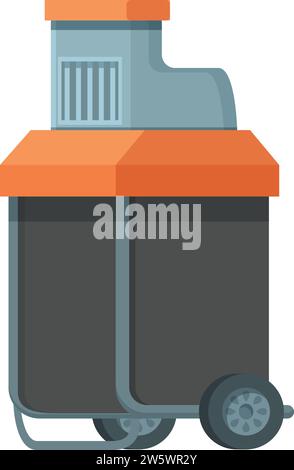 Garden shredder nature icon cartoon vector. Summer working. Chipper ...