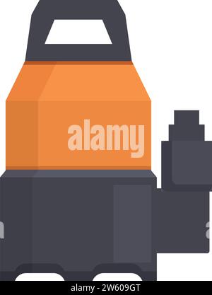 Pipe submersible pump icon cartoon vector. Motor valve. Pipe gear ...
