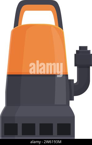 Submersible pump icon cartoon vector. Motor machine. Electric equipment ...