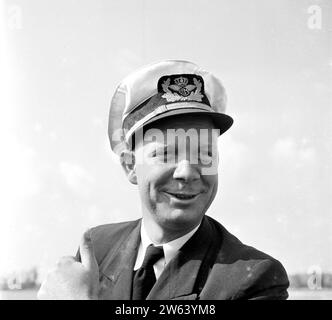 Portrait of a KLM pilot-captain ca. August 1951 Stock Photo - Alamy