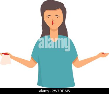 Nosebleed epistaxis icon cartoon vector. Medical face problem. Nose pain Stock Vector Image ...