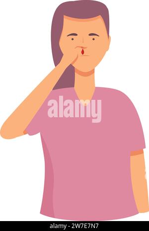 Cranium nosebleed icon cartoon vector. Patient sad disease. Vital fluid blood Stock Vector Image ...