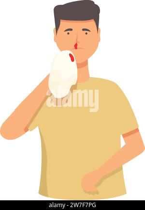Patient nosebleed icon cartoon vector. Vital fluid. Face head patient Stock Vector Image & Art ...