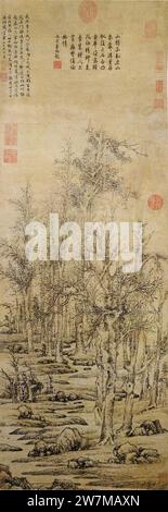 Wintry trees after Li Cheng Stock Photo - Alamy