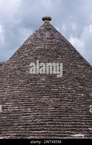Detail of Trulli, the traditional cone-shaped stone houses that are ...