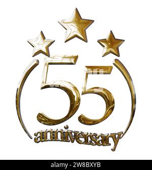 55 years celebration. Greeting banner Stock Photo - Alamy