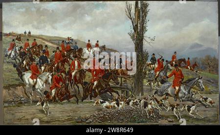 Imperial hunting in Gödöllő. Kossak, Wojciech (1856-1942), painter ...