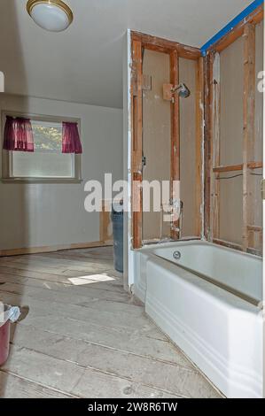 In-progress images of a bathroom remodel Stock Photo - Alamy
