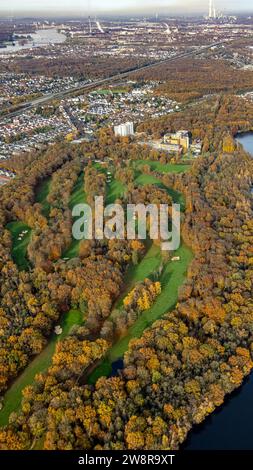 Aerial view, BG Klinikum Duisburg gGmbH and high-rise building BG-RHEA ...