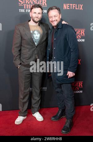 Steven Cree and James McAvoy attends the "Stranger Things: The First ...