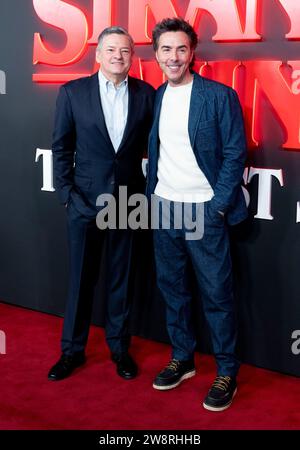 Ted Sarandos and Shawn Levyattends the "Stranger Things: The First ...