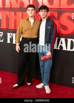 Tobie Donovan and Joe Locke attends the "Stranger Things: The First ...