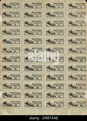 WWII USA Ration Stamps 3 Stock Photo - Alamy
