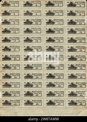 WWII USA Ration Stamps 4 Stock Photo - Alamy