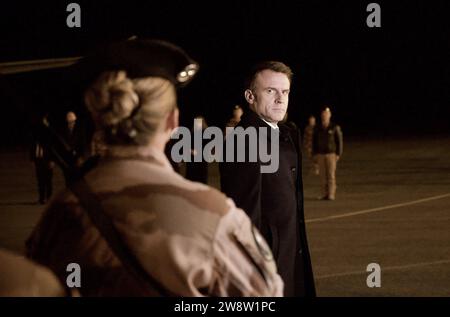 Safawi, Jordan. 21st Dec, 2023. French President Emmanuel Macron meets ...