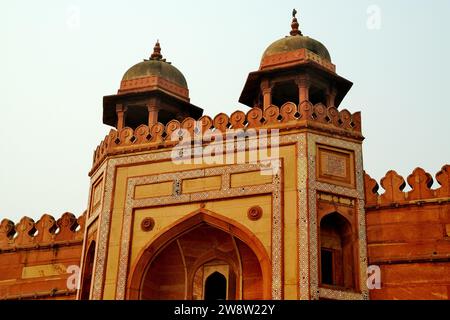 Partial view of King's Gate, Fatehpur Sikri, Uttar Pradesh, India Stock ...