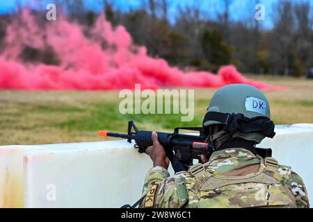 Team Little Rock Airmen post an M8 Chemical Detection Paper during a ...