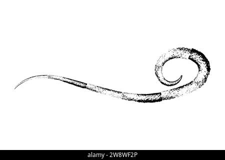 Hand drawn curly grunge brush strokes collection Stock Vector Image ...