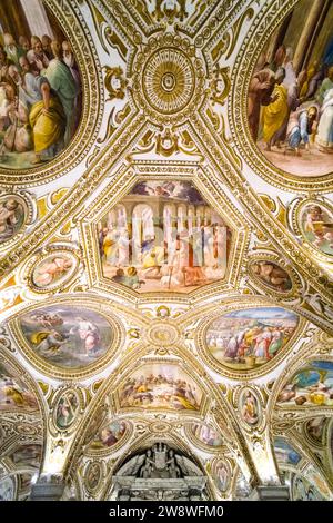 Artful painted ceilings of the Tomb of Saint Matthew, Tomba di San ...
