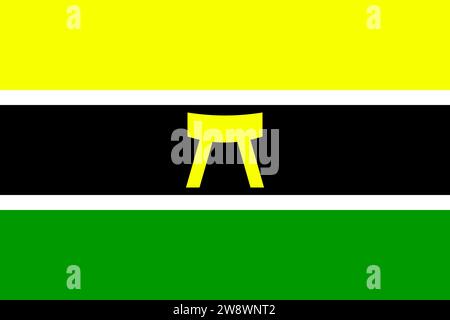 Ashanti Empire Flag Waving Vector Illustration on White Background ...