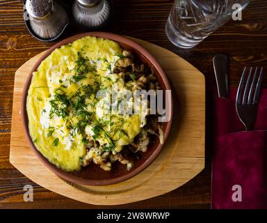 Soft boiled meat stewed with mung, vegetables and spices Stock Photo ...