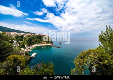 The small town of Vico Equense, situated at Amalfi coast, Costa d ...