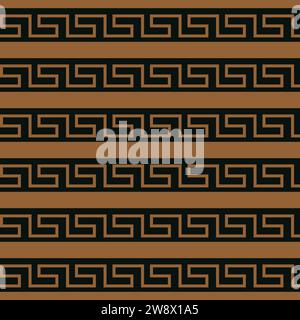 Greek border classic abstract geometric pattern background in red and ...